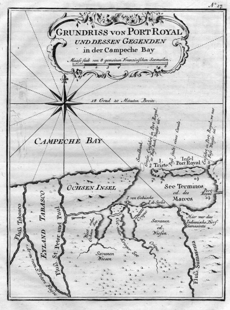 Grundriss von Port Royal und dessen Gegenden in der Campeche Bay | Yana ...